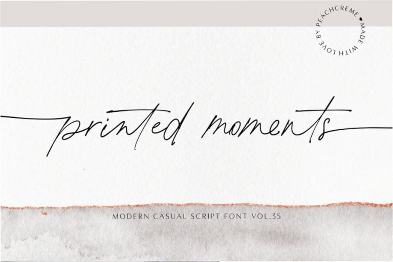 Printed Moments Font Free Download | Script Fonts 2026 - Fontaza
